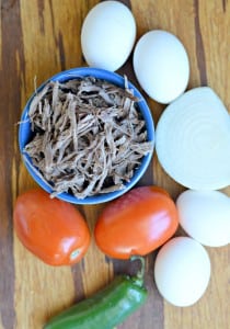 Mexican Style Machaca Eggs (Great for Breakfast Burritos) - My Latina Table