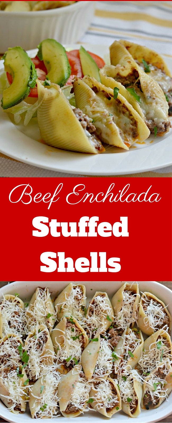 Beef Enchilada Stuffed Shells Recipe