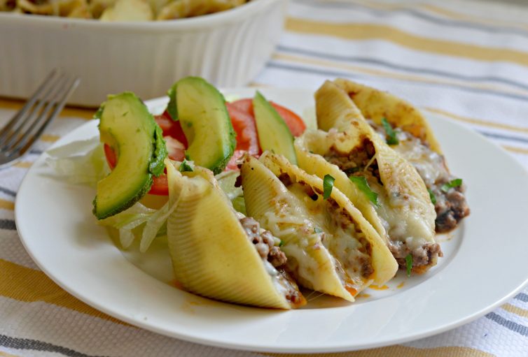 Beef Enchilada Stuffed Shells Recipe