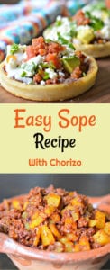 Quick and Easy Mexican Sope Recipe with Chorizo and Potato