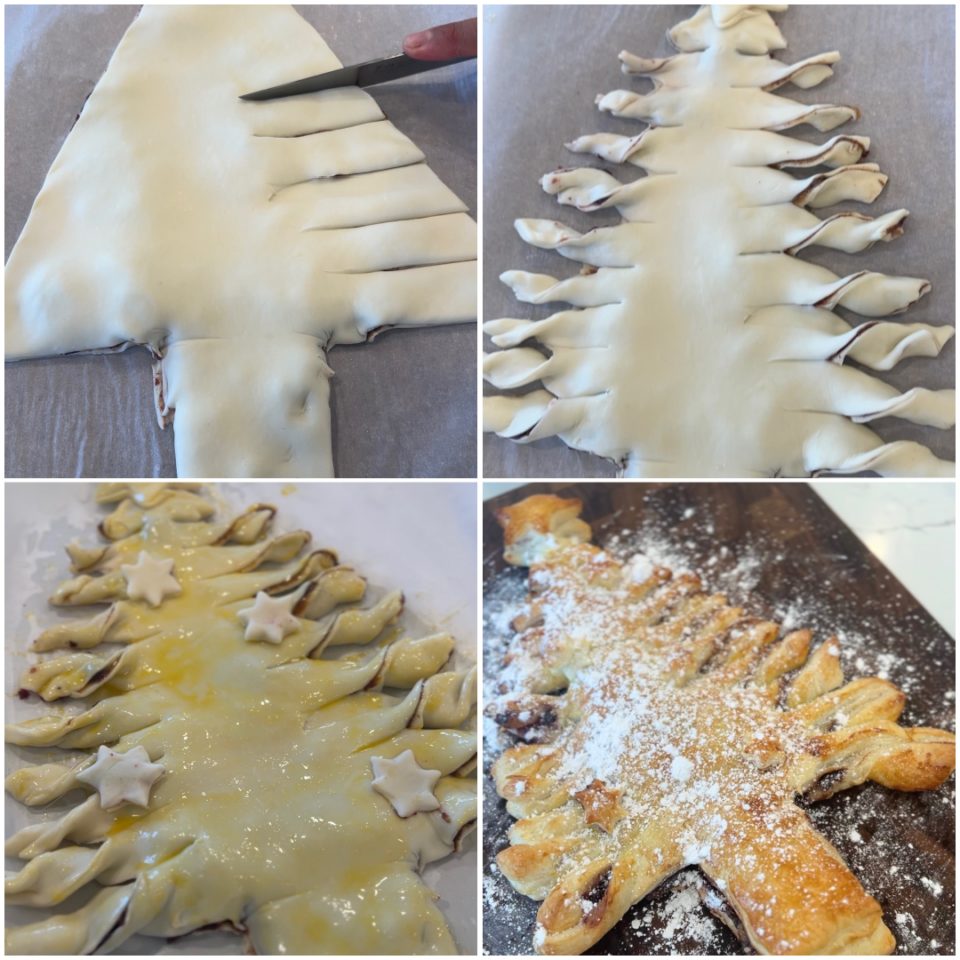 Christmas Tree Puff Pastry - My Latina Table